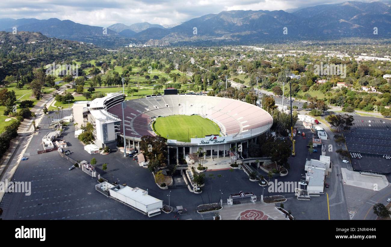 General overall aerial view of the Rose Bowl Stadium, Saturday, March ...