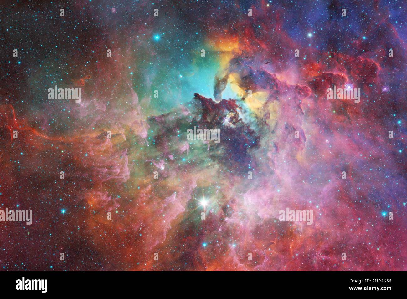 Outer space art. Starfield. Awesome nebulae. Elements of this image ...