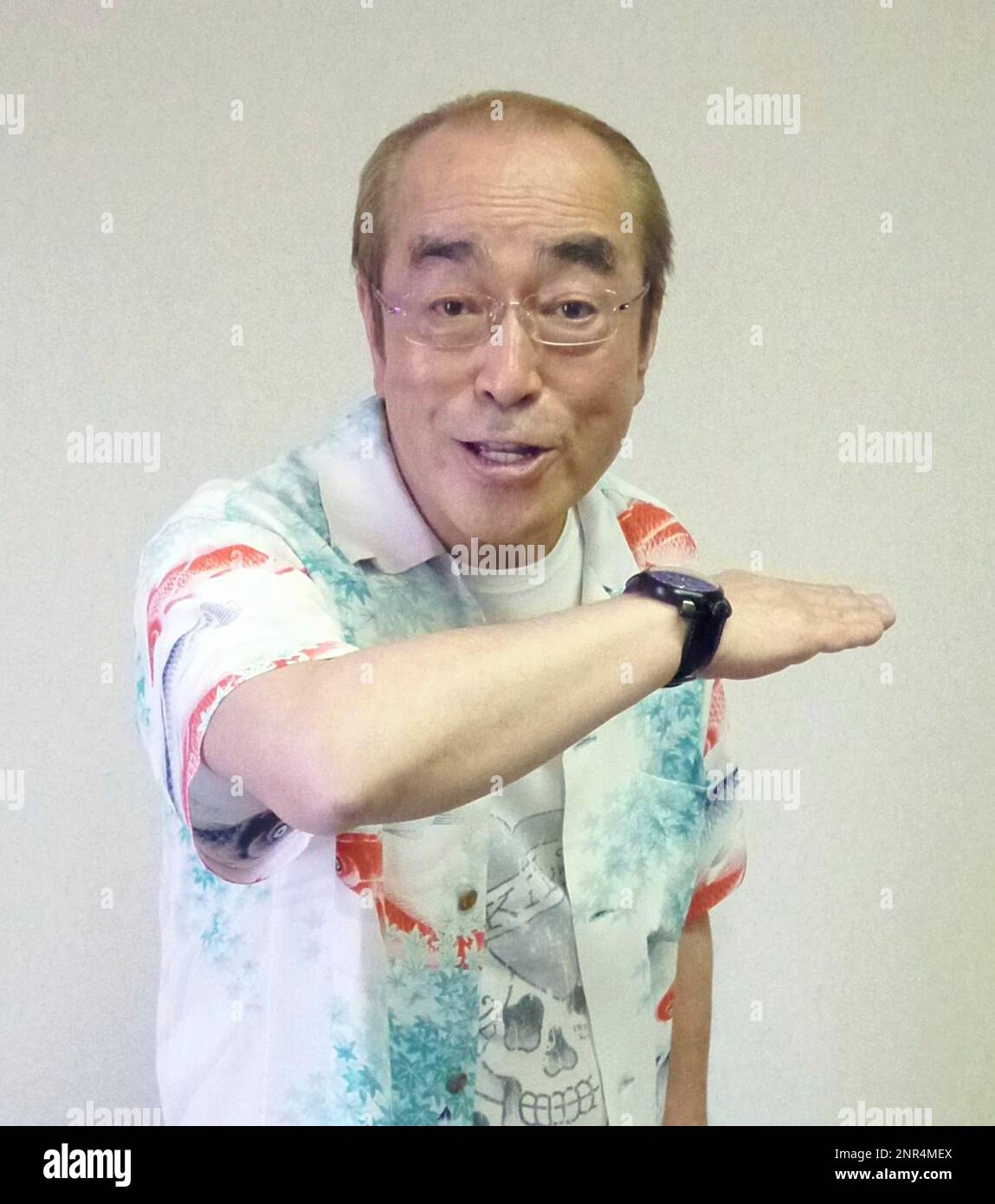 A file photo taken on May 17, 2014 shows Japanese comedian Ken Shimura ...
