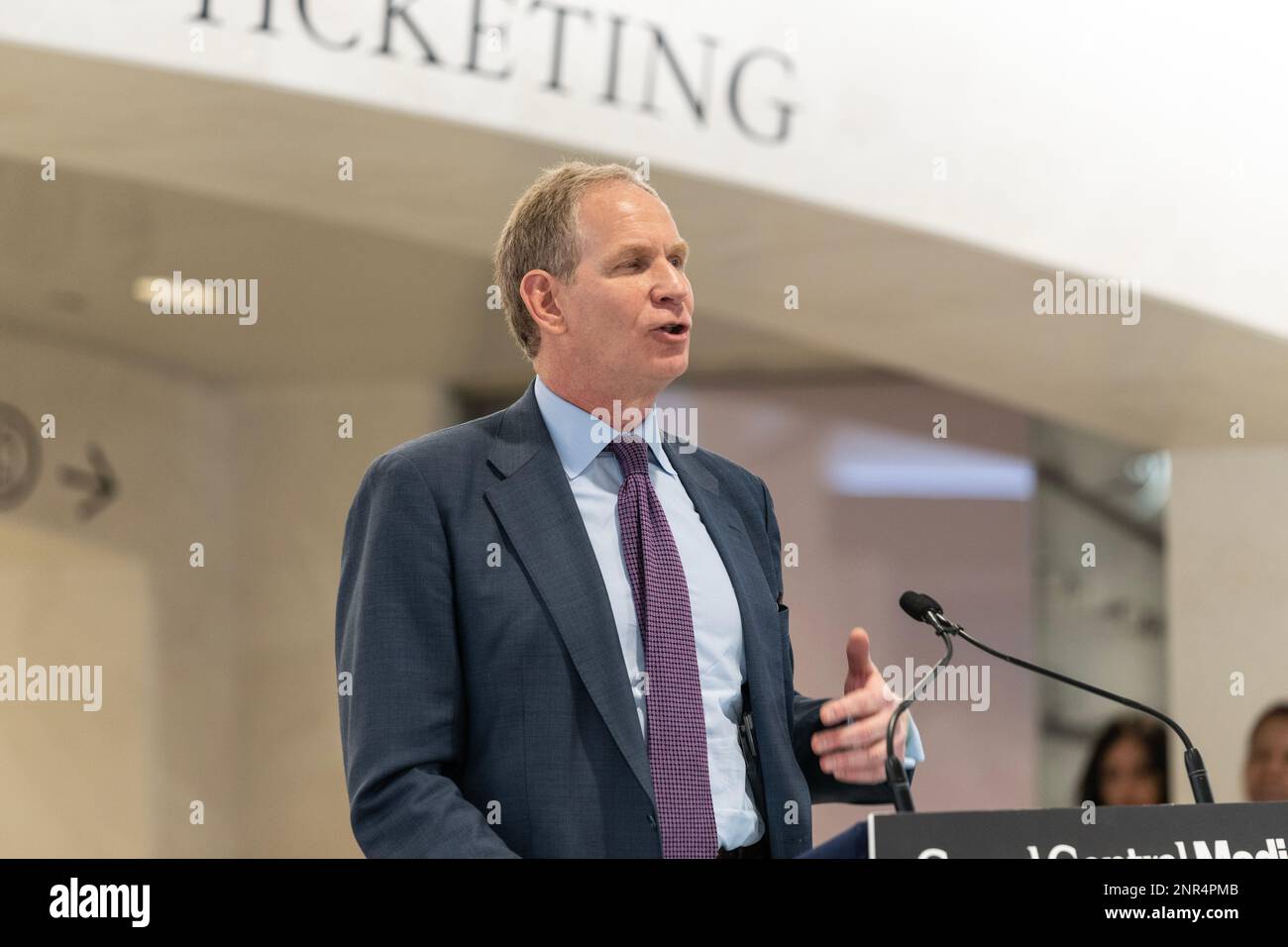 Janno Lieber, Chair and CEO of MTA speaks at celebration of start of ...