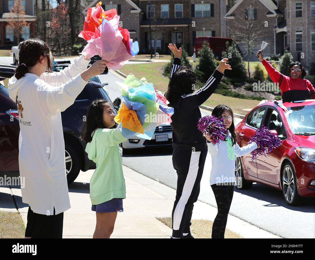 Lydia Suh, from left, her daughter Rachel, and Nancy Acosta, and her ...