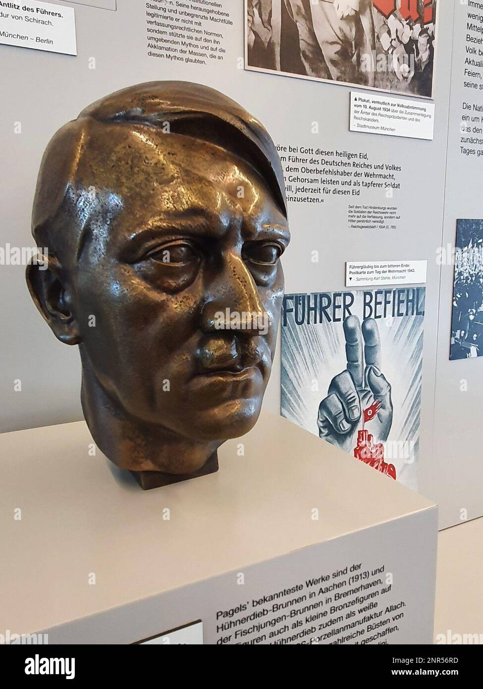 Berchtesgaden, Germany. 17th July, 2022. A bust of Hitler is on display ...