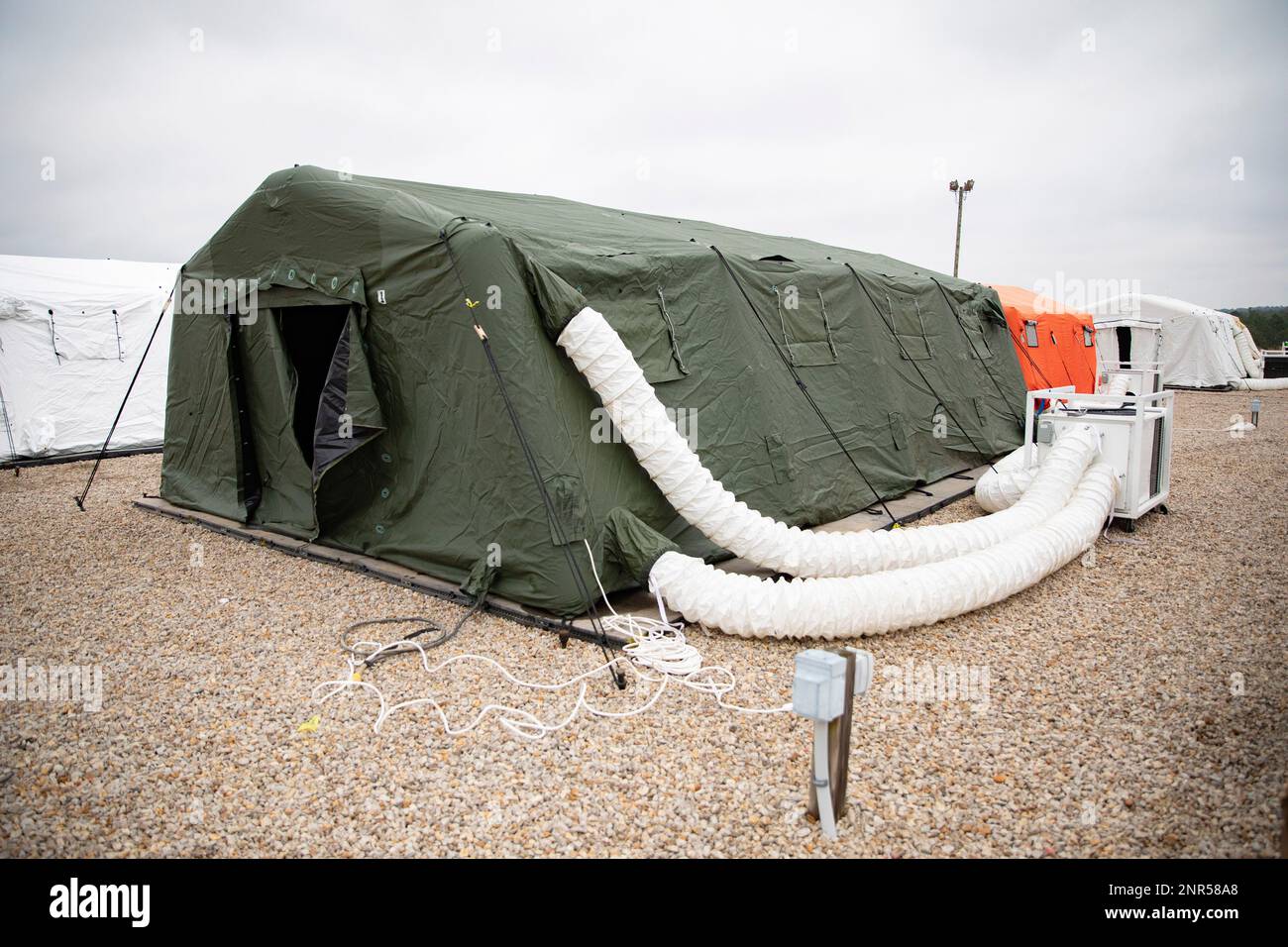 This photo provided by the U.S. Army shows large tents The 82nd ...