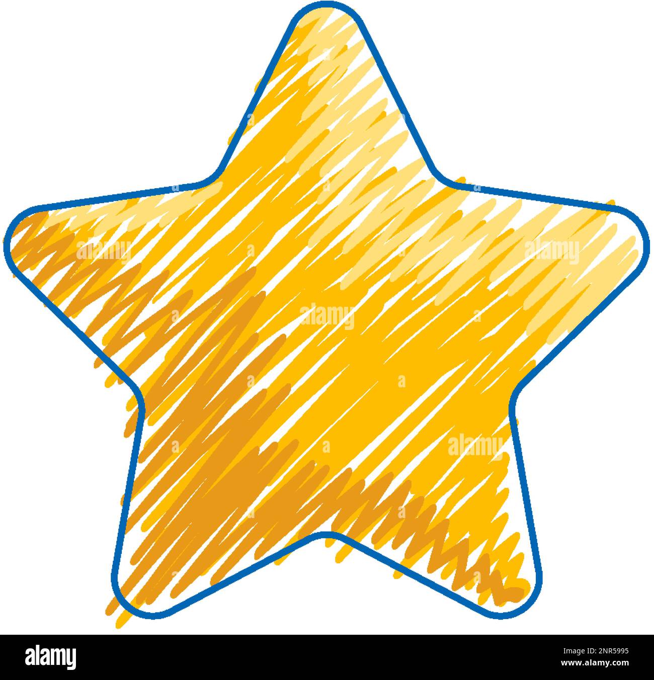 Star in pencil colour sketch simple style illustration Stock Vector ...
