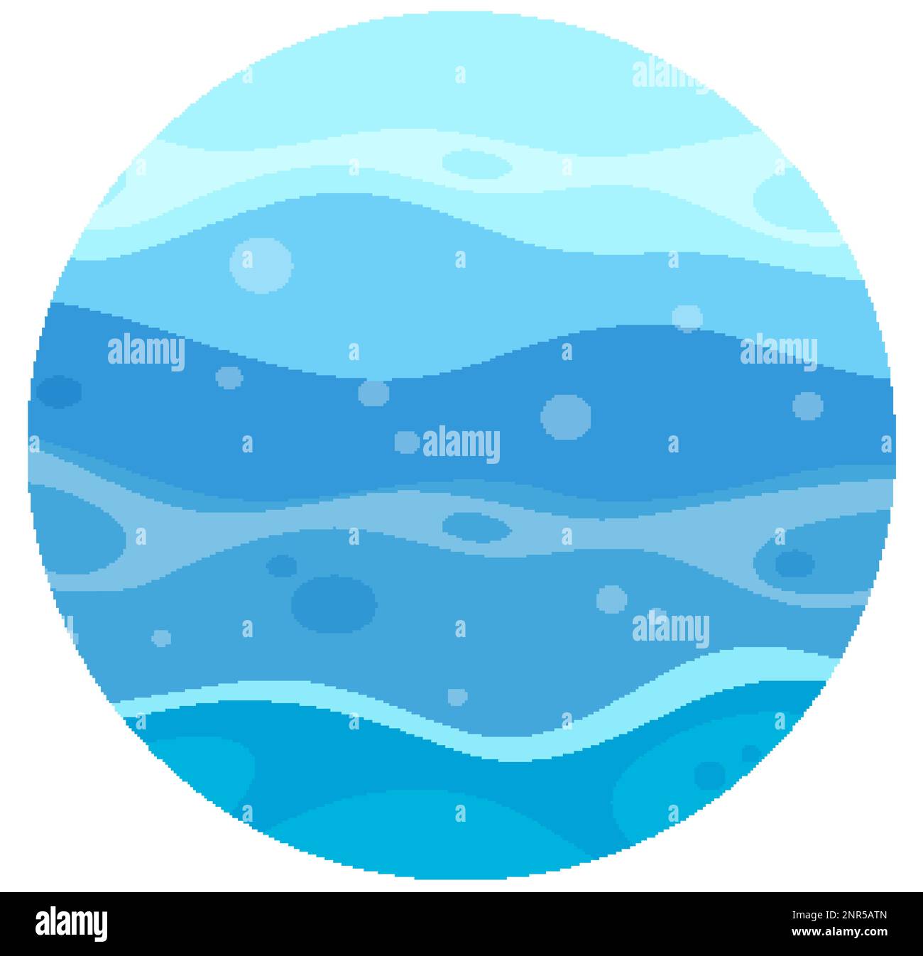 Ocean wave in round frame template illustration Stock Vector Image ...