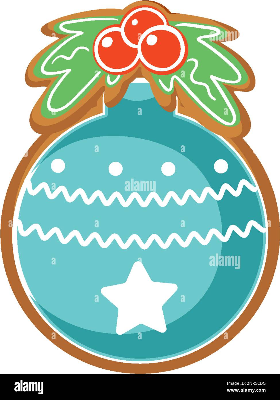 Christmas gingerbread cookie isolated illustration Stock Vector Image ...
