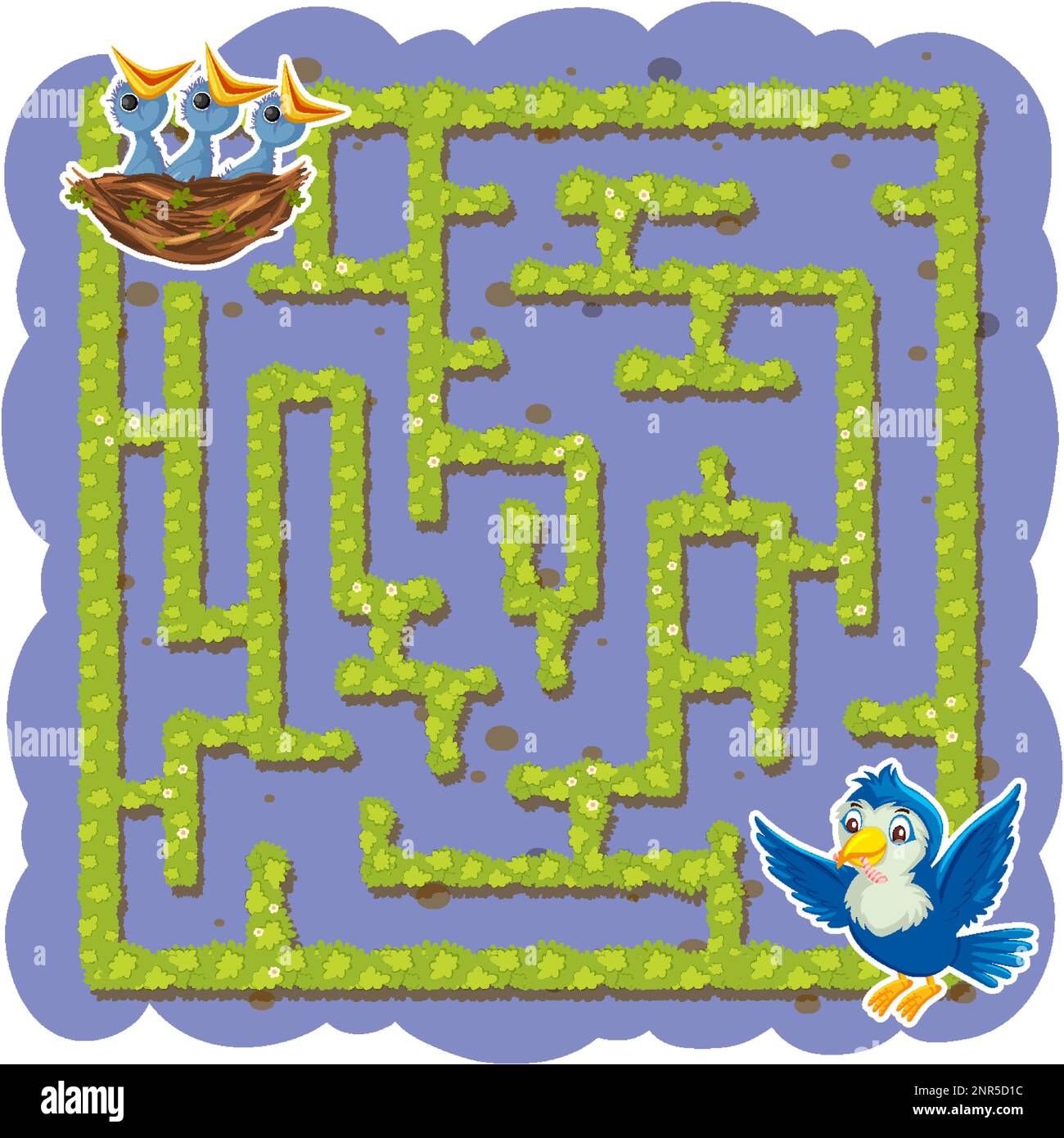 Maze game template for kids illustration Stock Vector Image & Art - Alamy