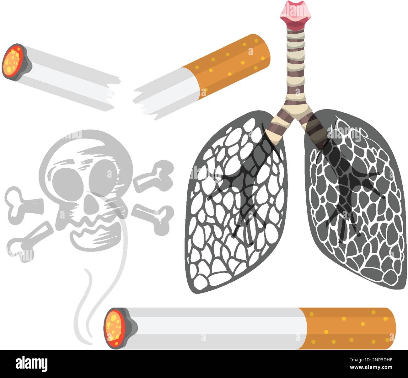 Set of stop smoking using for sign and icon illustration Stock Vector ...