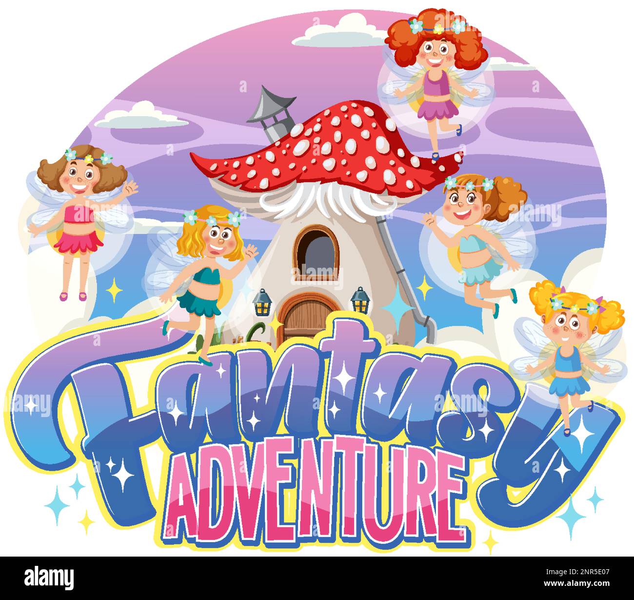 Fantasy adventure text design illustration Stock Vector Image & Art - Alamy