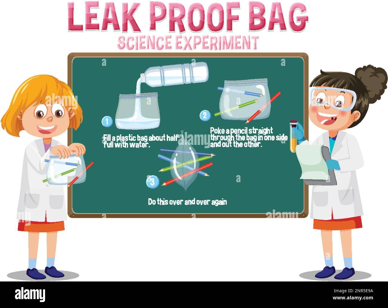 Leak Proof Bag Science Experiment illustration Stock Vector Image & Art ...
