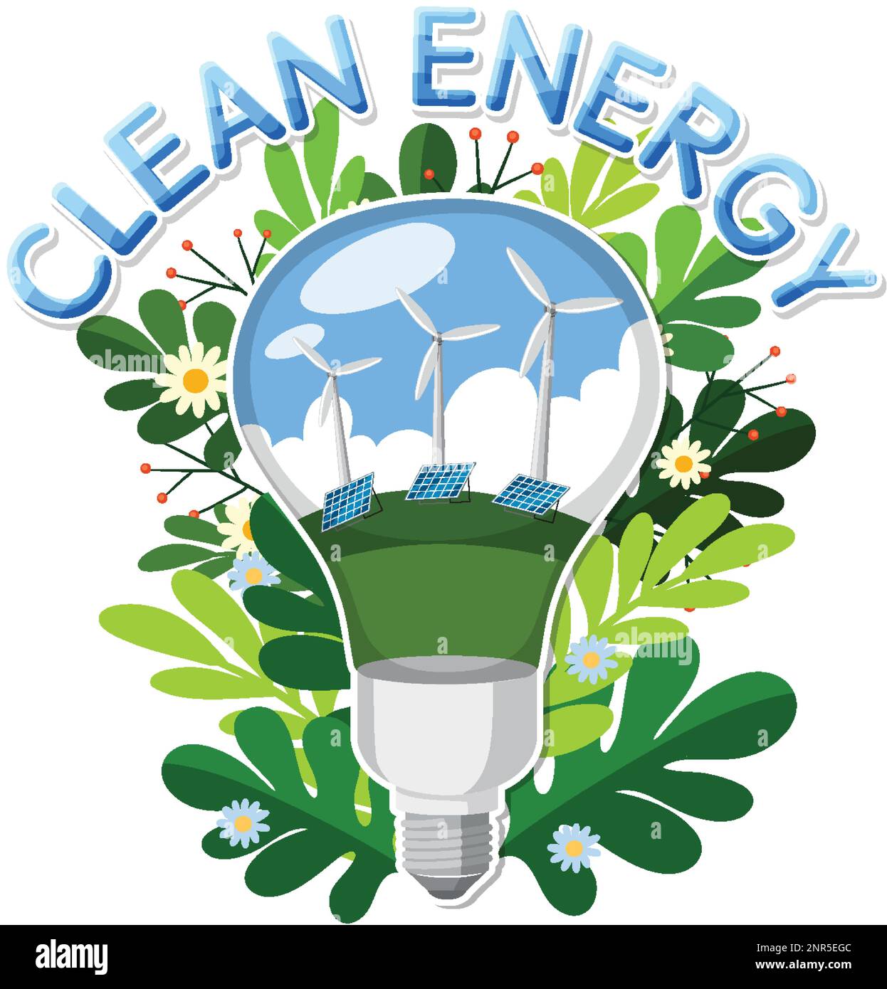 Alternative green energy vector concept illustration Stock Vector Image ...