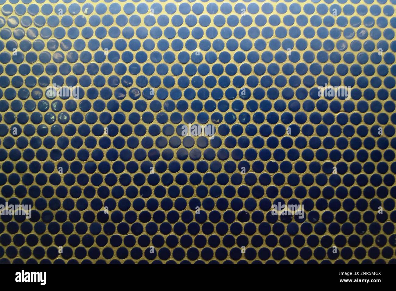 Close-up on the blue circular tiles of the Paris Metro Stock Photo - Alamy