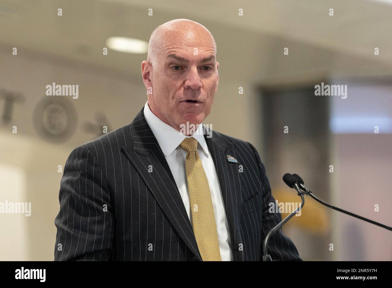 Anthony Simon, General Chairman of SMART Transportation speaks at ...