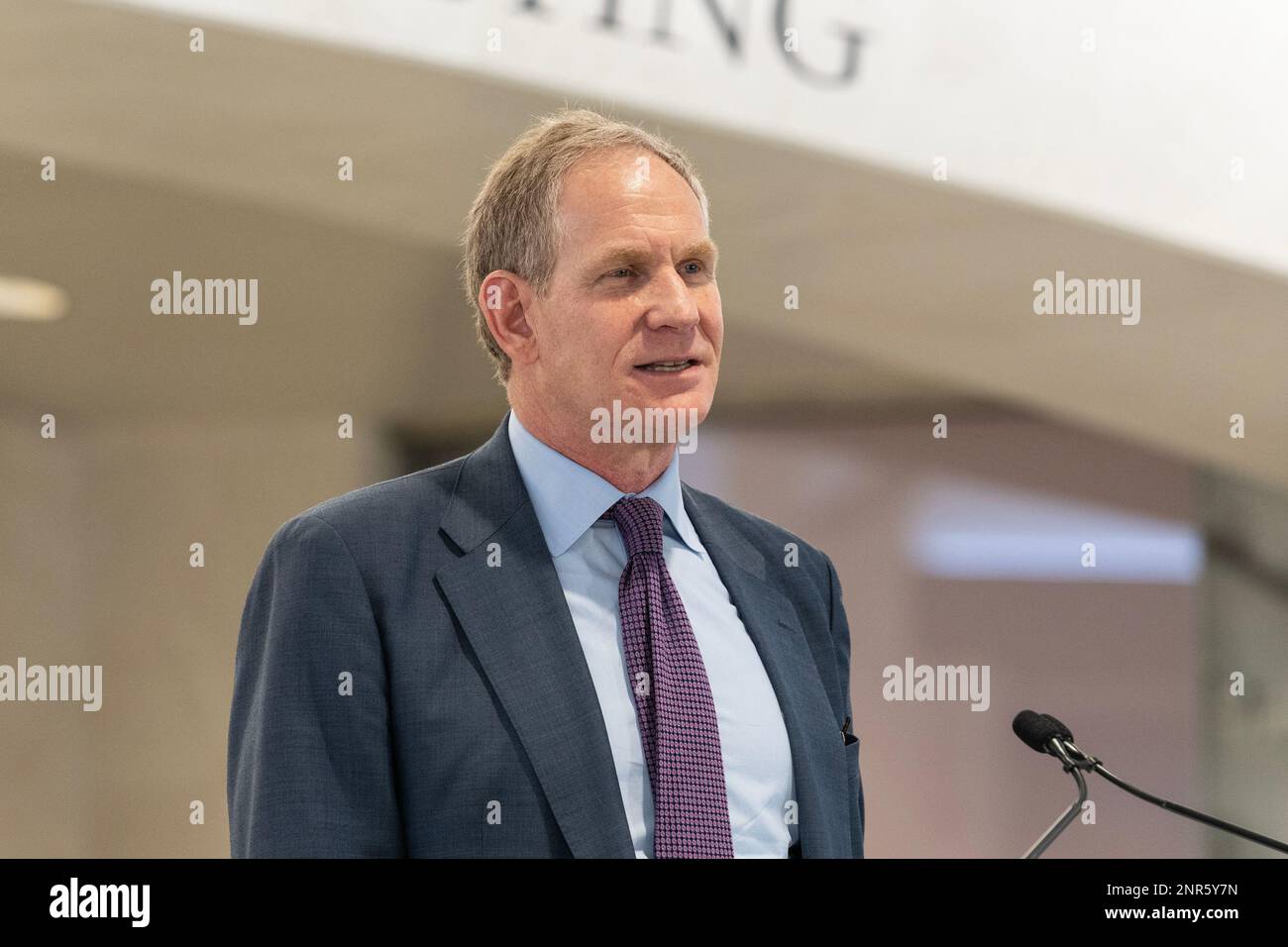 Janno Lieber, Chair and CEO of MTA speaks at celebration of start of ...