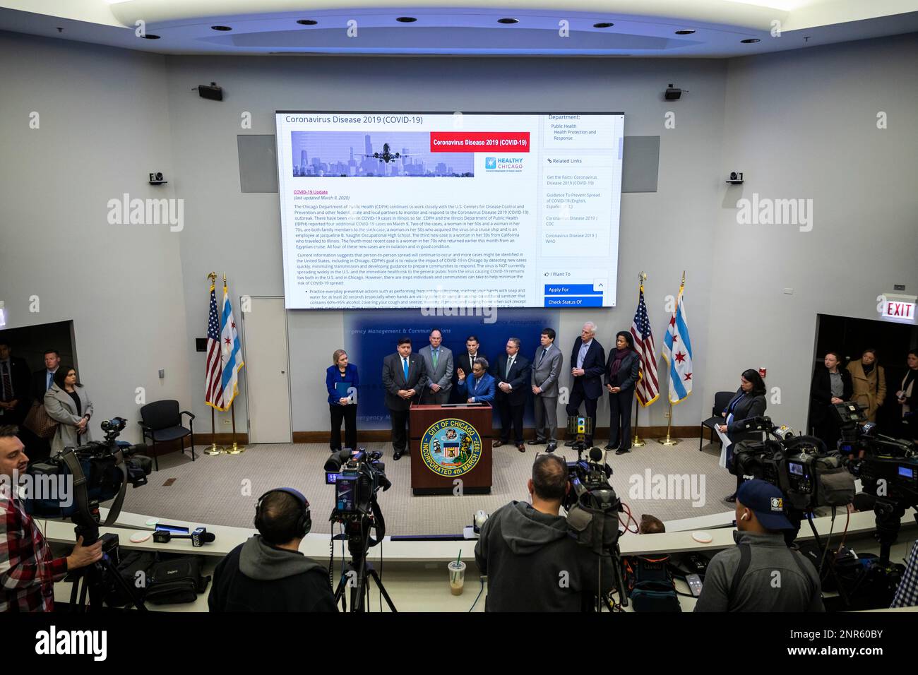 Gov. J.B. Pritzker, Mayor Lori Lightfoot, Dr. Allison Arwady ...