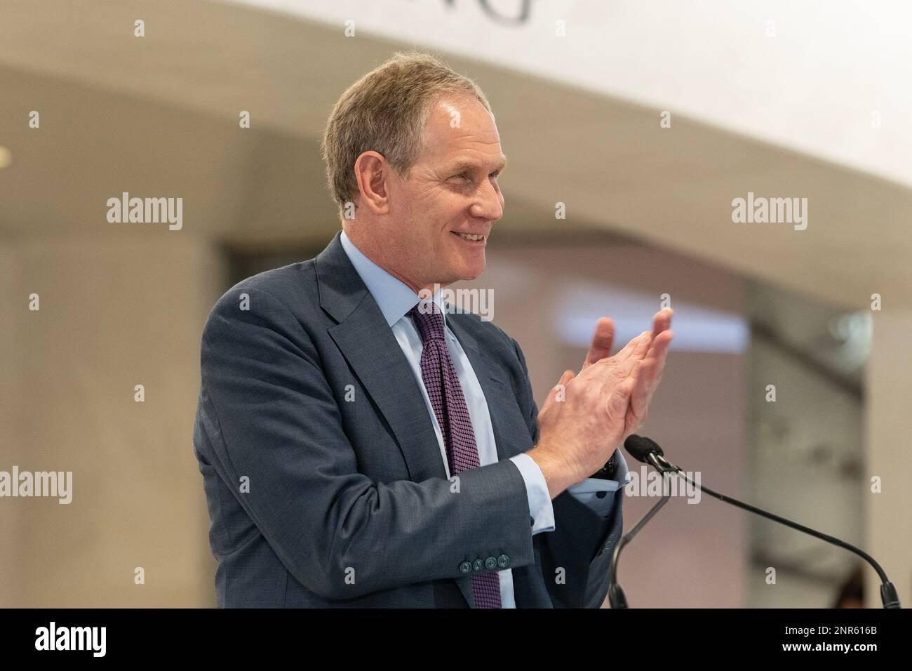 Janno Lieber, Chair and CEO of MTA speaks at celebration of start of ...