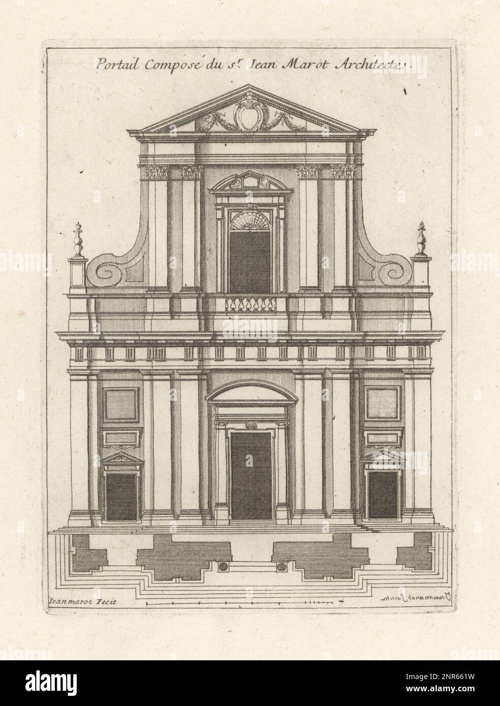 Portail compose du sr jean marot architecte hi-res stock photography ...