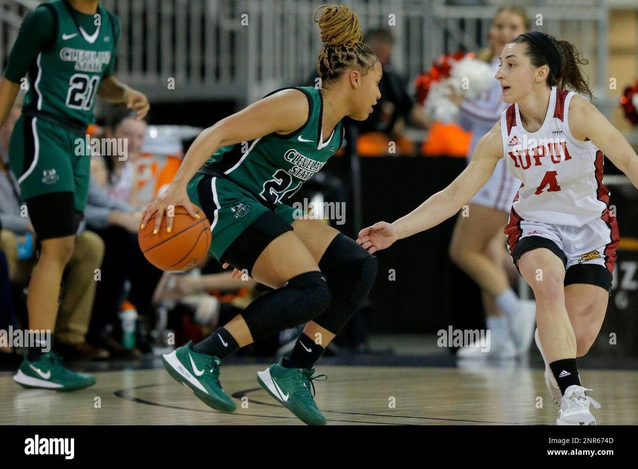 INDIANAPOLIS, IN - MARCH 09: Cleveland State Vikings guard JaMiya ...