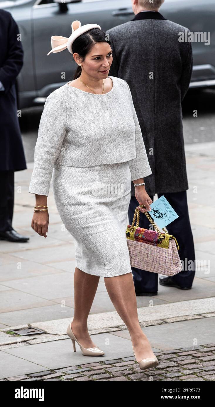 Britain's Home secretary Priti Patel arrives to attend the annual ...