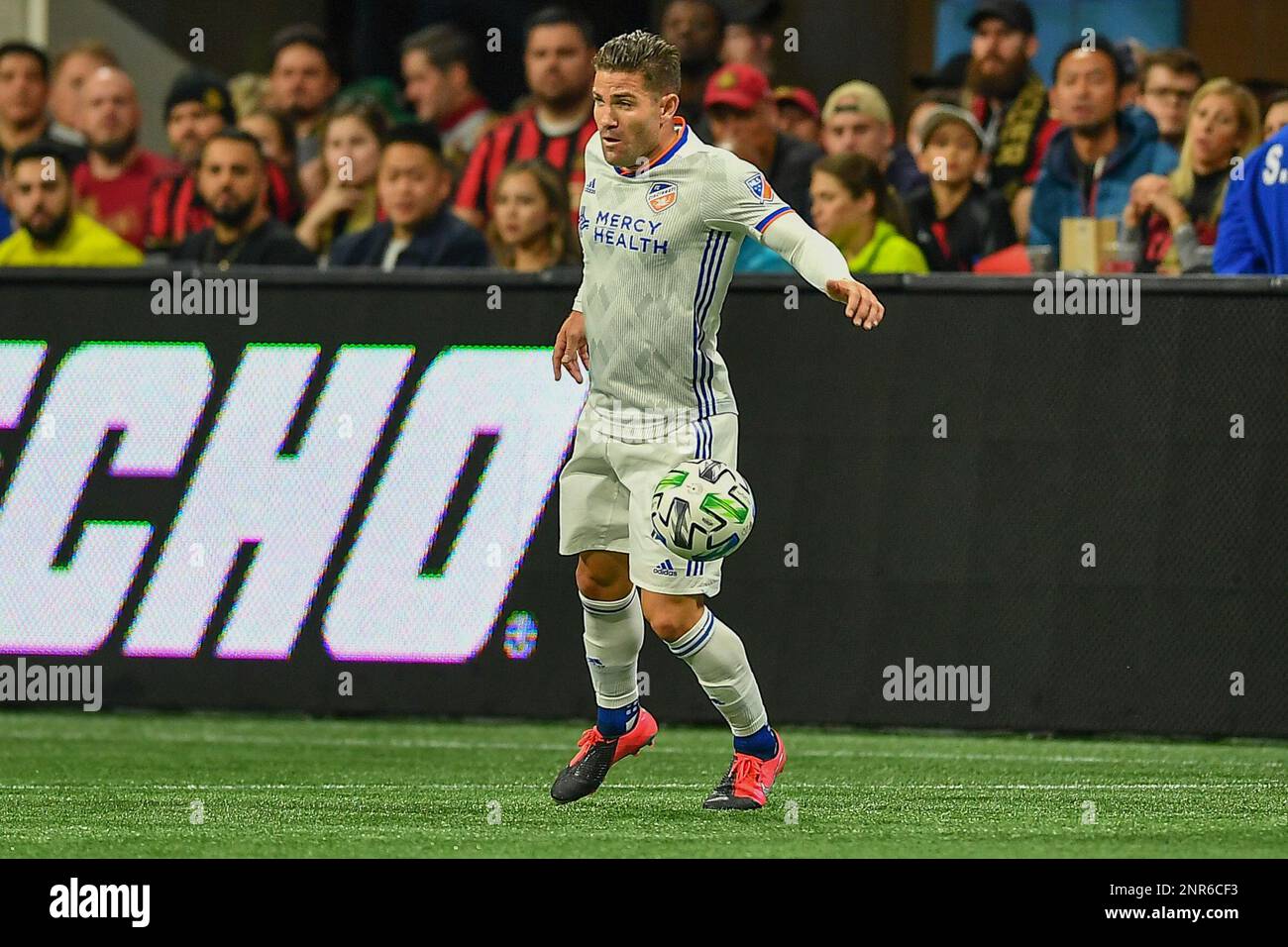 ATLANTA, GA – MARCH 07: FC Cincinnati defender Greg Garza (4) settles ...