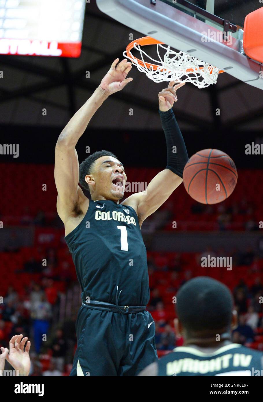 SALT LAKE CITY, UT - MARCH 07: Colorado Buffaloes guard Tyler Bey (1 ...