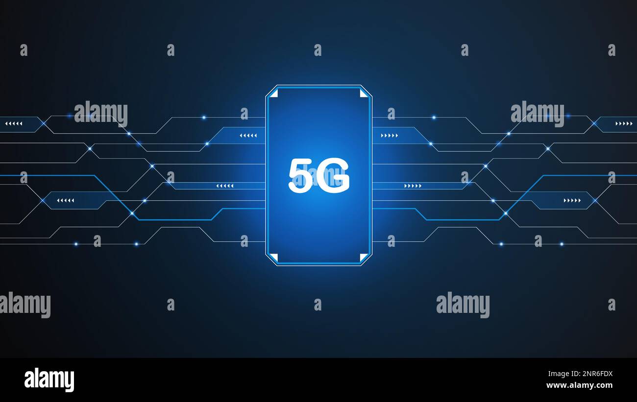 5G network technology background concept. 5G wireless Wi-fi connection ...
