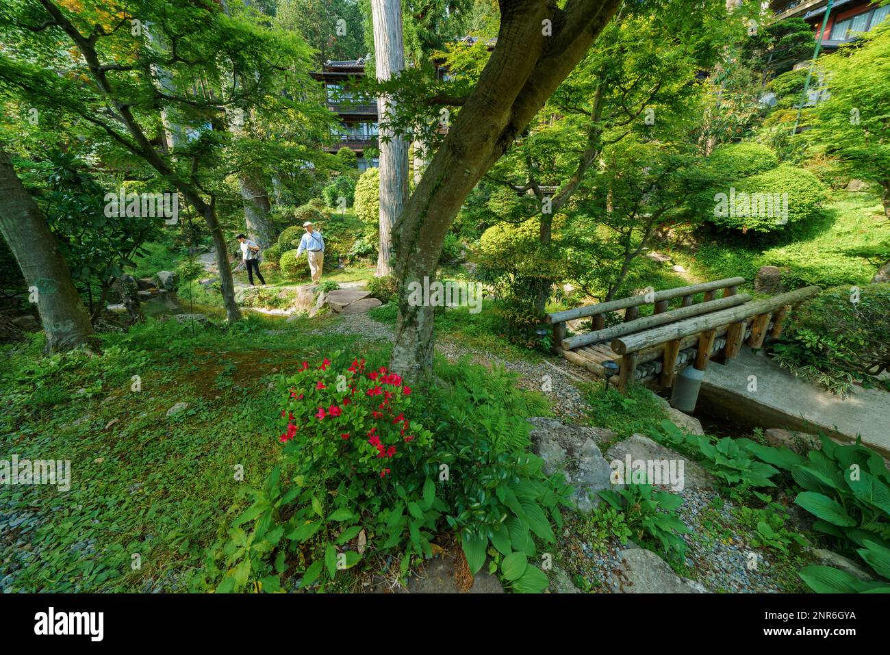 The Gardens of Yunoshimakan, a traditional ryokan inn located in the ...