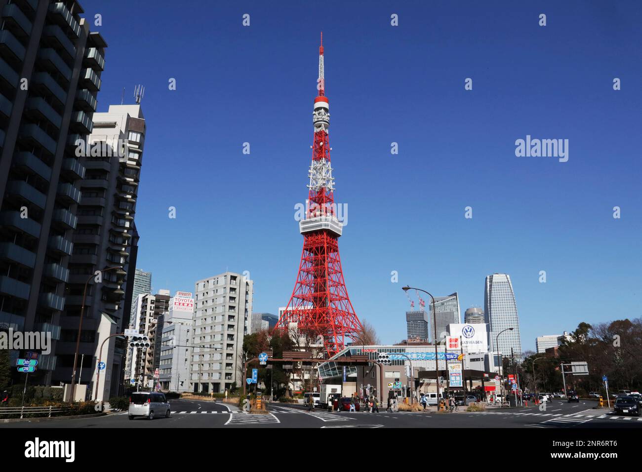 A photo shows Tokyo Tower in Minato Ward, Tokyo on January 19, 2020. Tokyo Tower is a ...