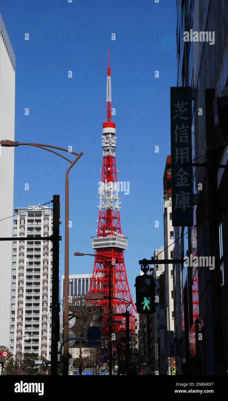 A photo shows Tokyo Tower in Minato Ward, Tokyo on January 19, 2020. Tokyo Tower is a ...