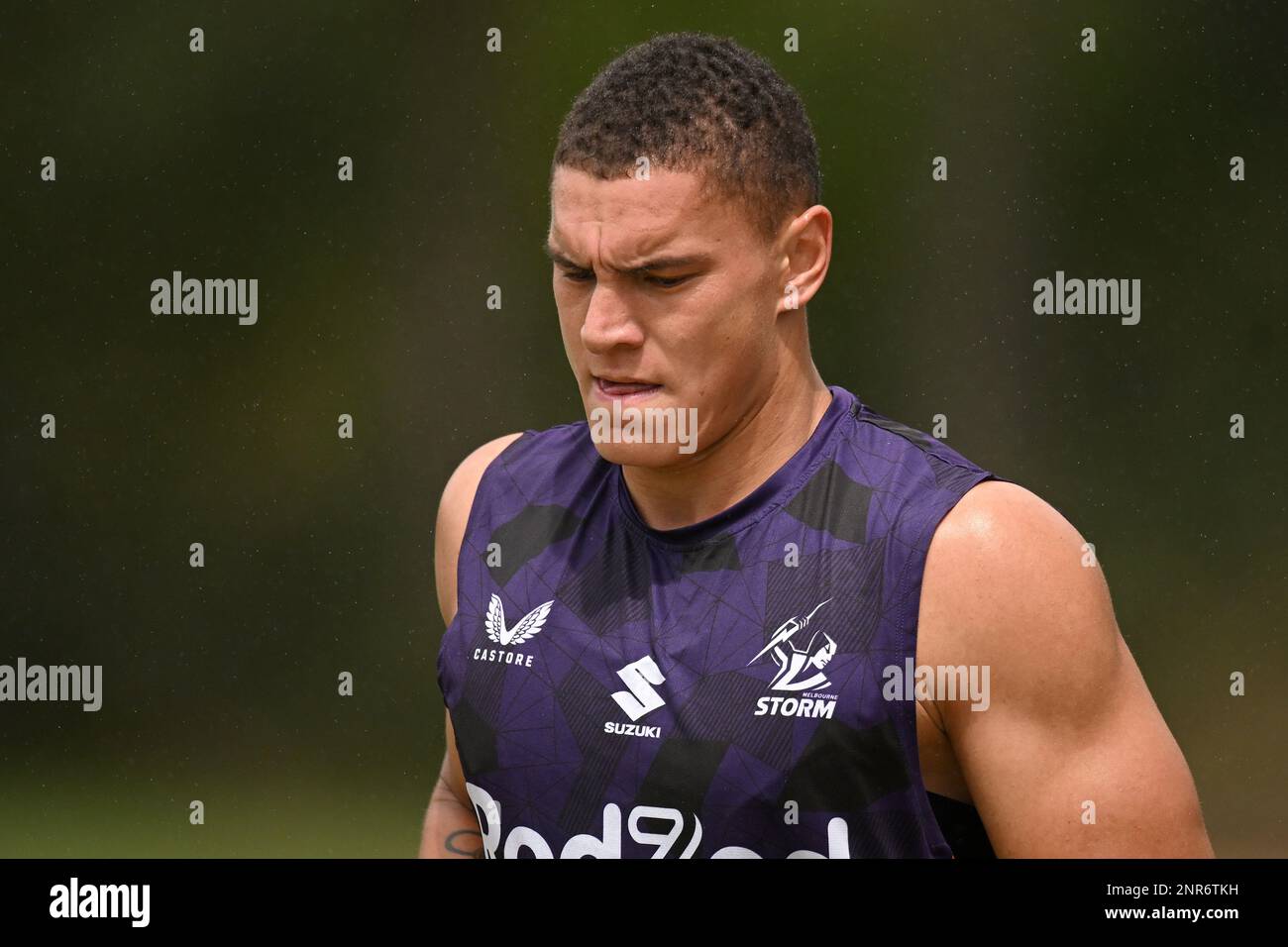 William Warbrick of the Storm trains during an NRL Storm training ...