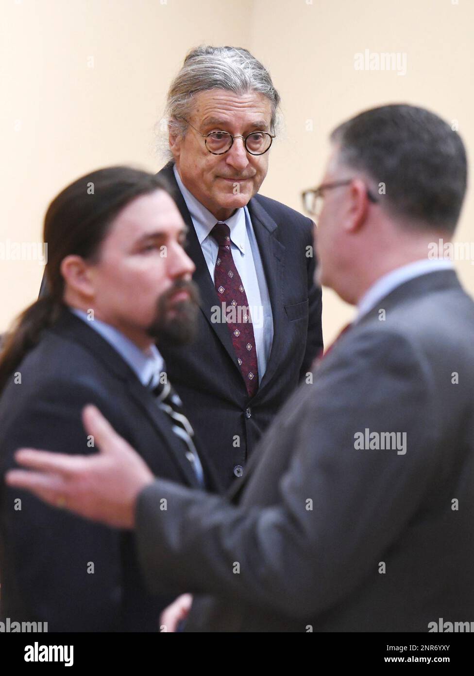 Fotis Dulos' attorney Norm Pattis looks on as fellow attorney Kevin ...