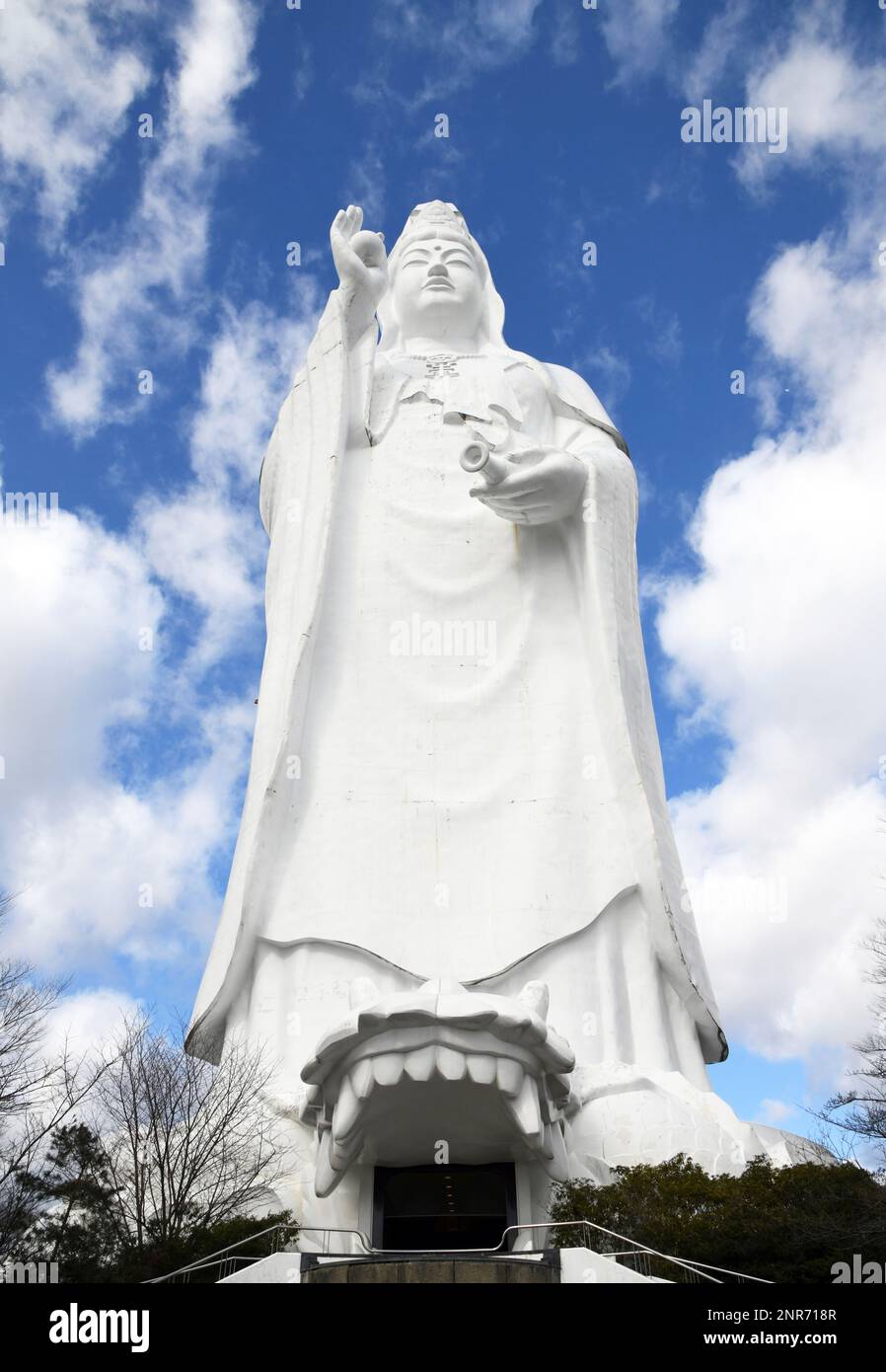 A picture shows Sendai Daikannon, a 100-meter-high stature of Goddess ...