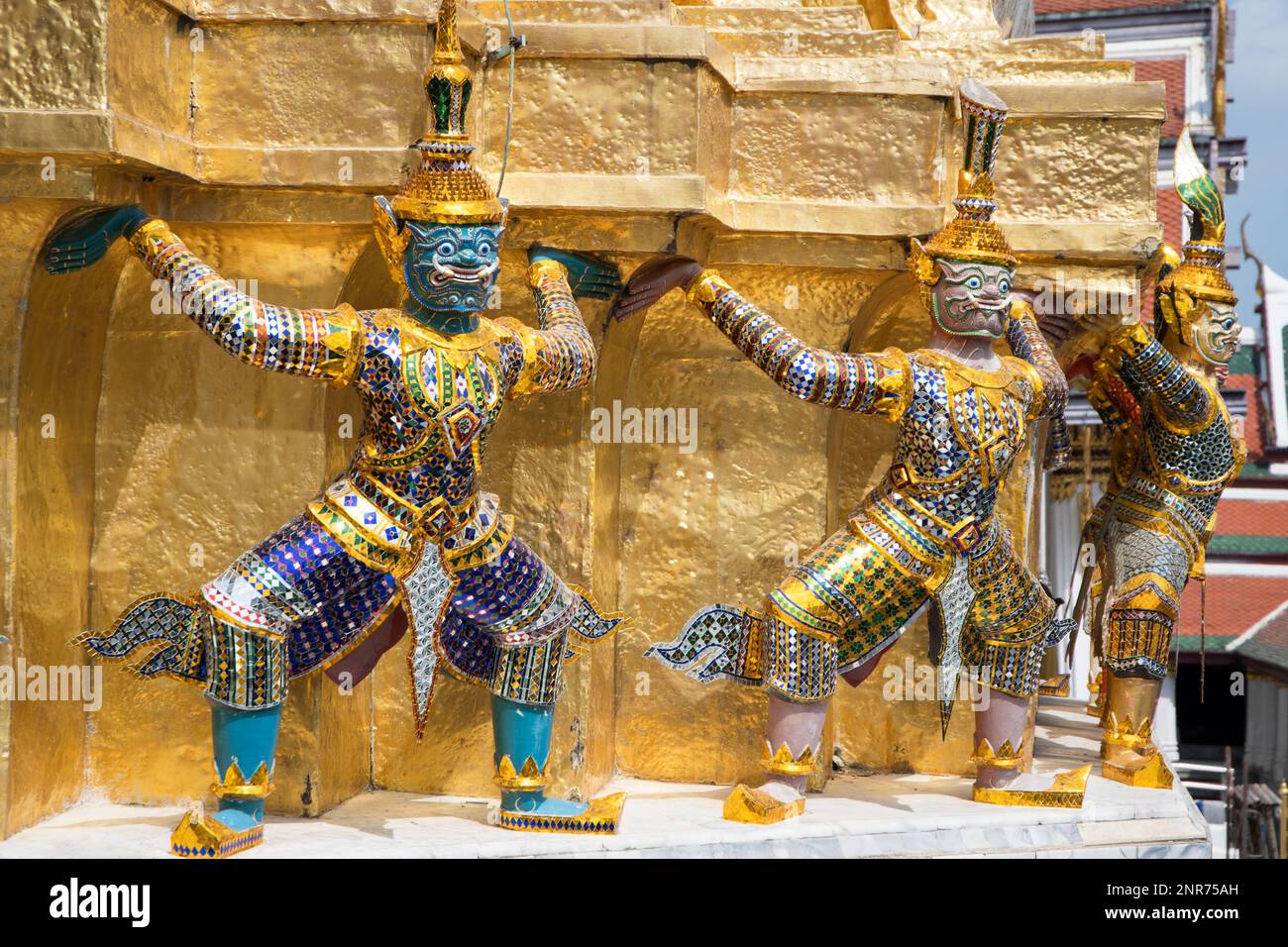 Demon guardian inside the Grand Palace in Bangkok, Grand Palace was a ...