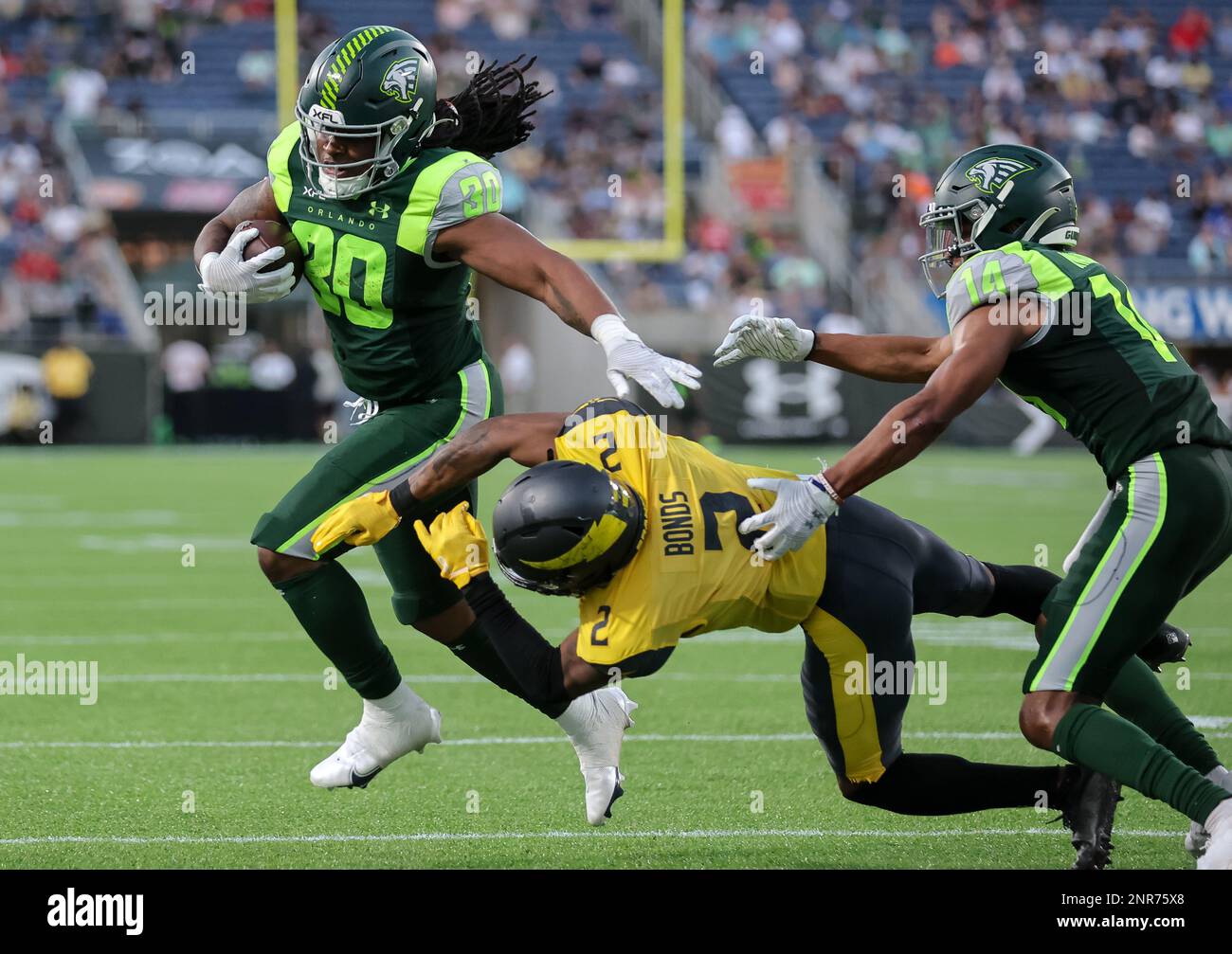 February 26, 2023: Orlando Guardians running back JAH-MAINE MARTIN (30 ...