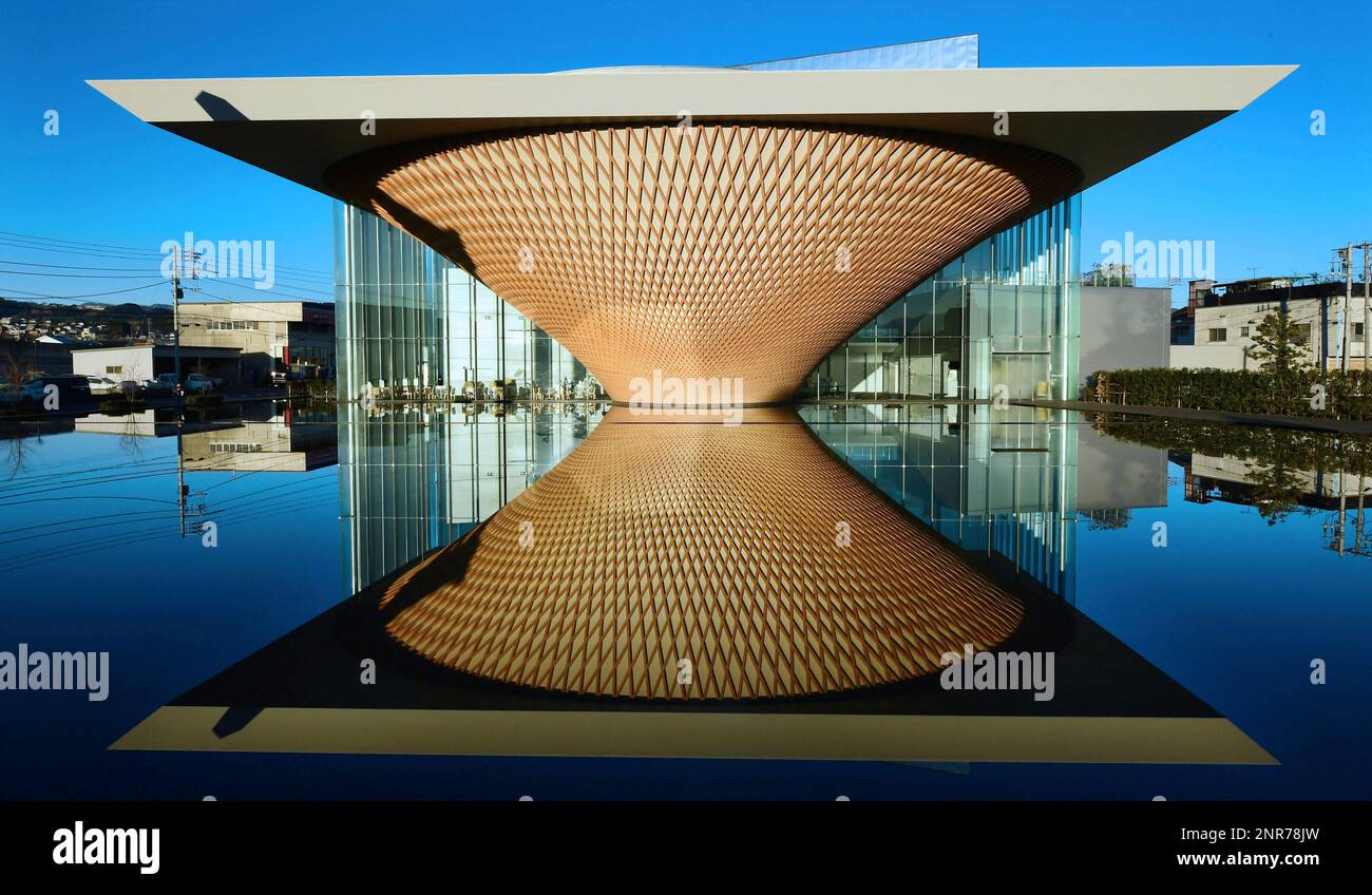The building of Mt.Fuji World Heritage Center which is inspired by ...