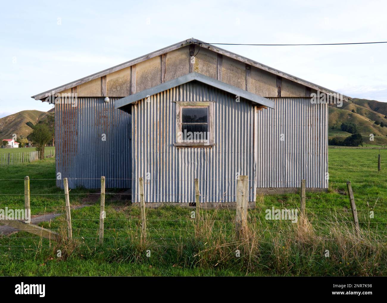 Corrugated Iron Building - Otaki, New Zealand Stock Photo - Alamy