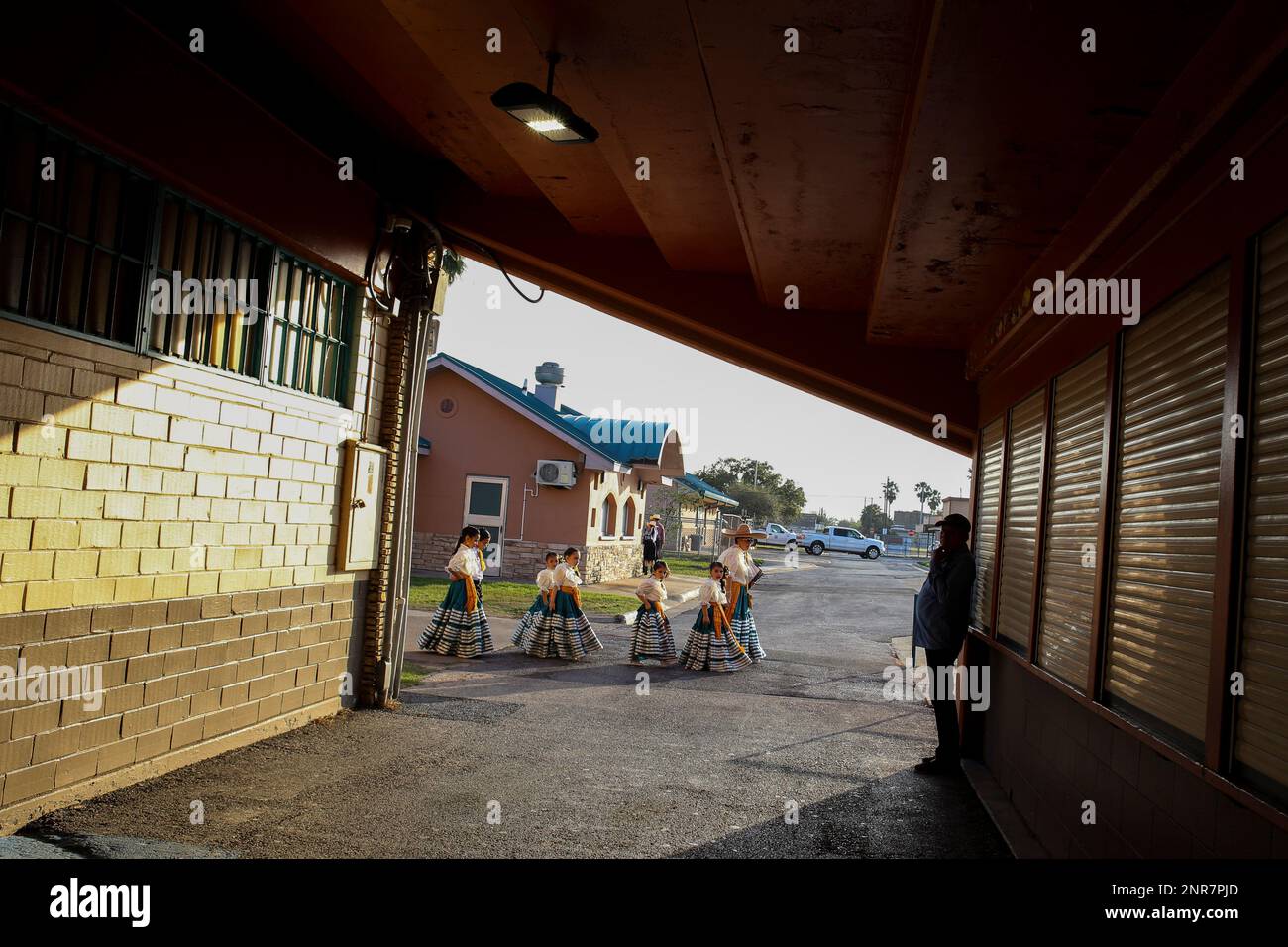 Dancers from Yturria Elementary make their way to the stadium floor ...