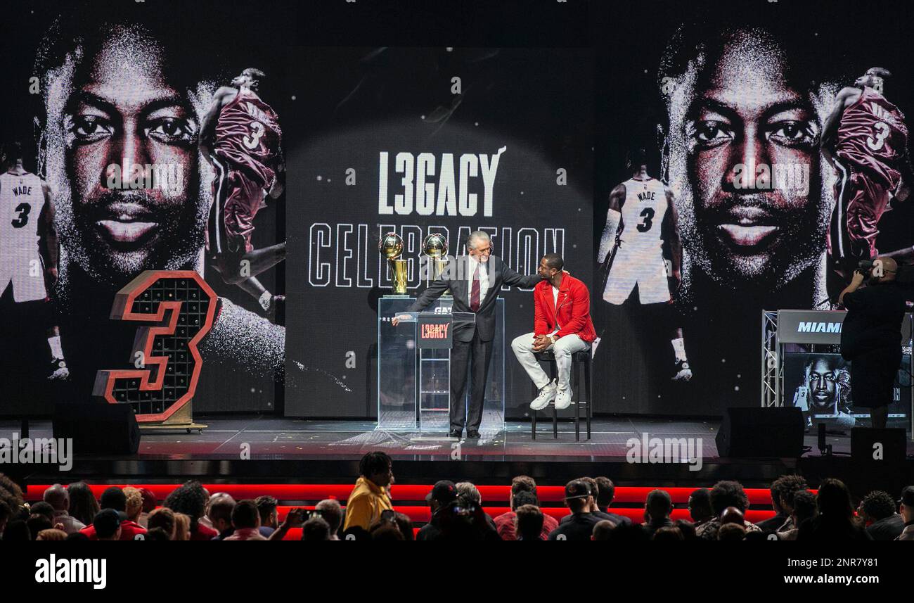 Miami Heat president Pat Riley talks about Dwyane Wade during "The ...