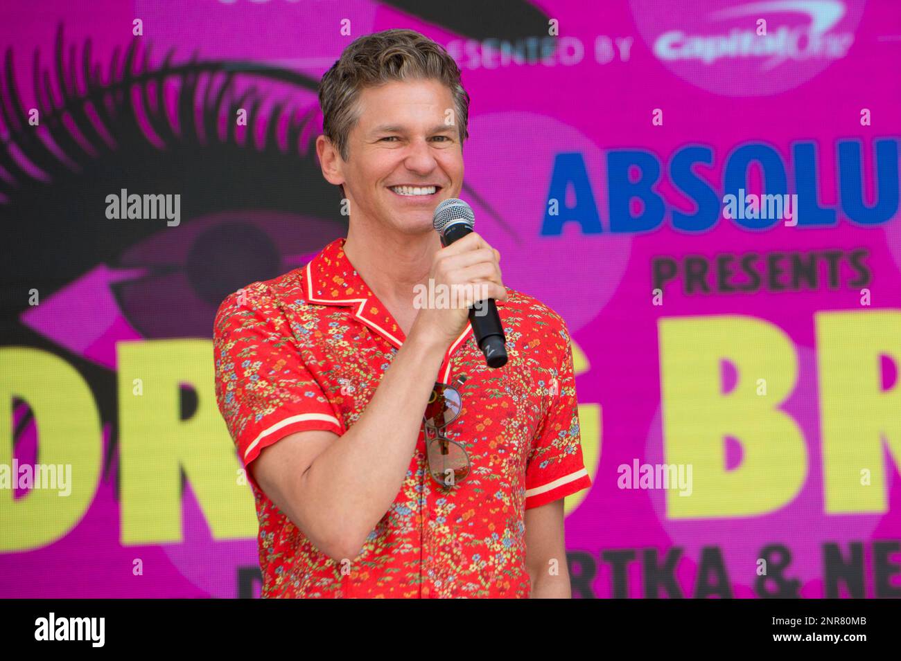 Actor David Burtka appears on stage at the Drag Brunch hosted by David ...