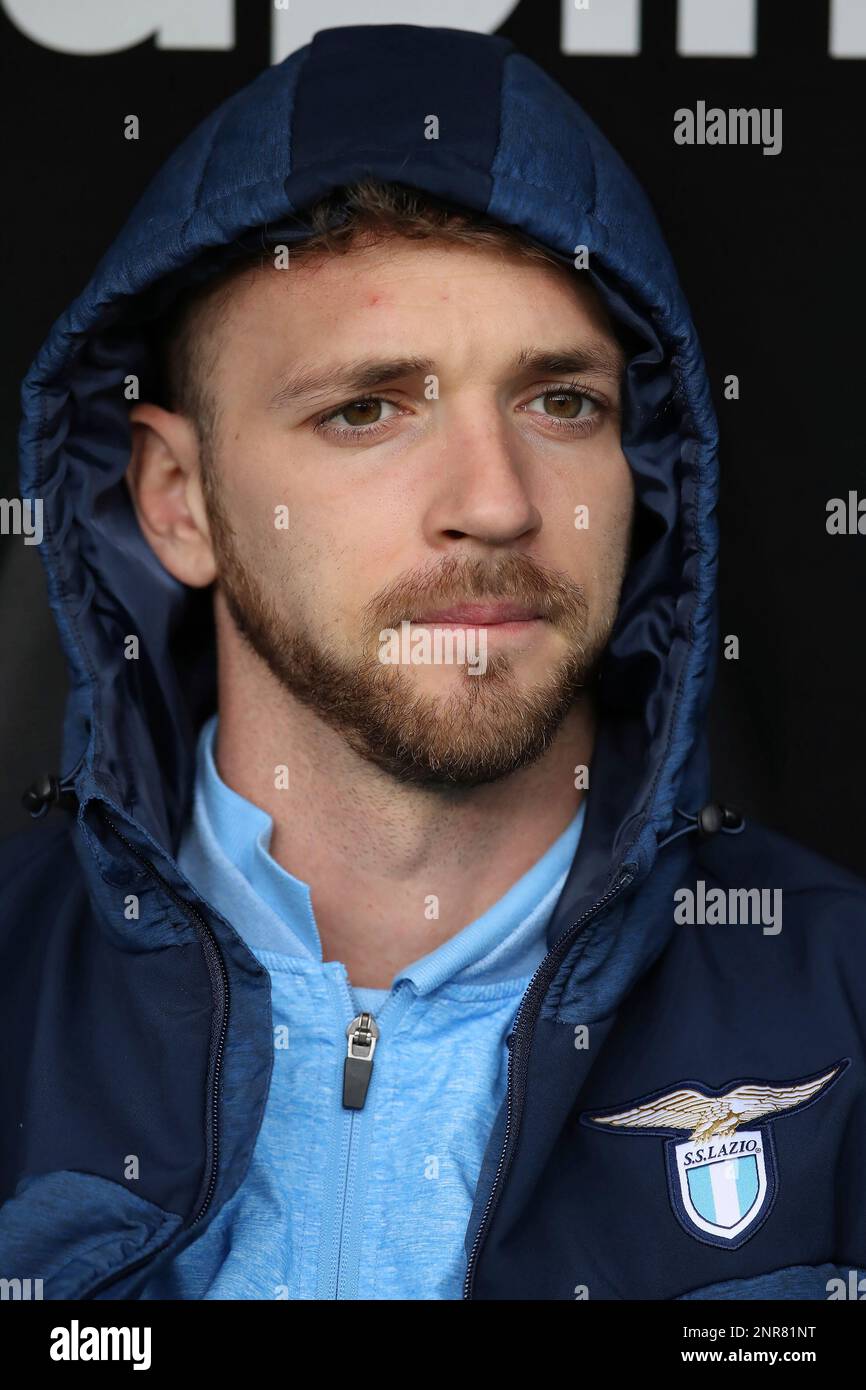 February 23, 2020, Genoa, United Kingdom: Lazio's Italian midfielder Manuel Lazzari pictured on ...