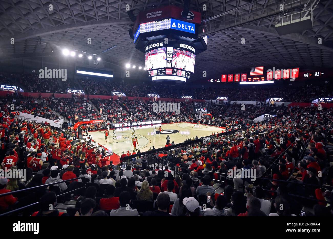 ATHENS, GA - FEBRUARY 19: Fans attend a college basketball game between ...
