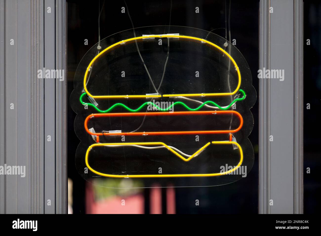 Neon hamburger hi-res stock photography and images - Alamy