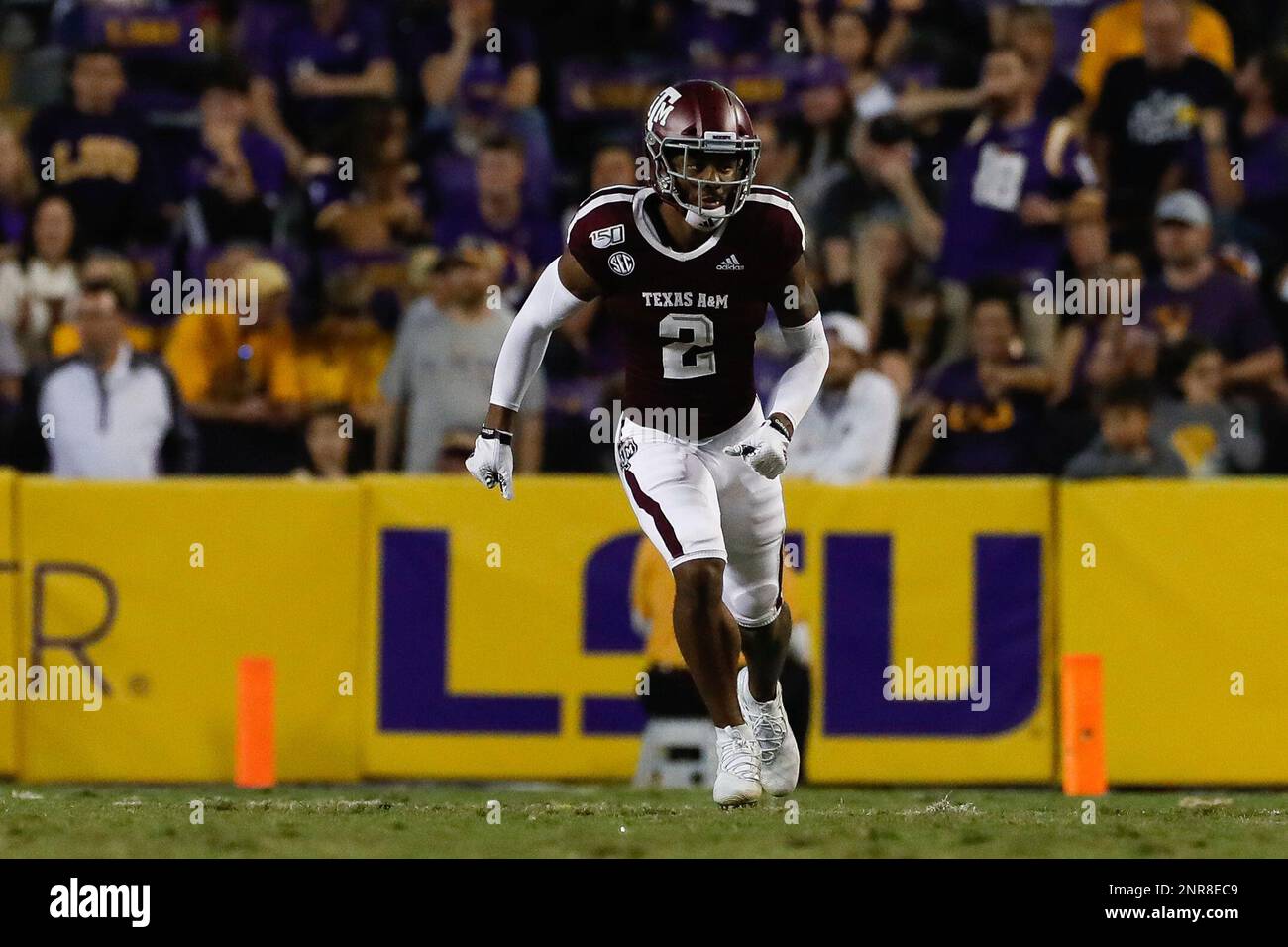 Texas A&M wide receiver Jhamon Ausbon (2) runs a route during an NCAA ...
