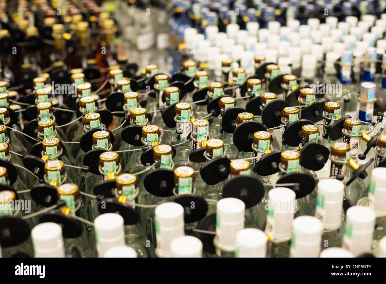 Alcohol drink bottles, RFID hard tag, shoplifting anti-theft security ...