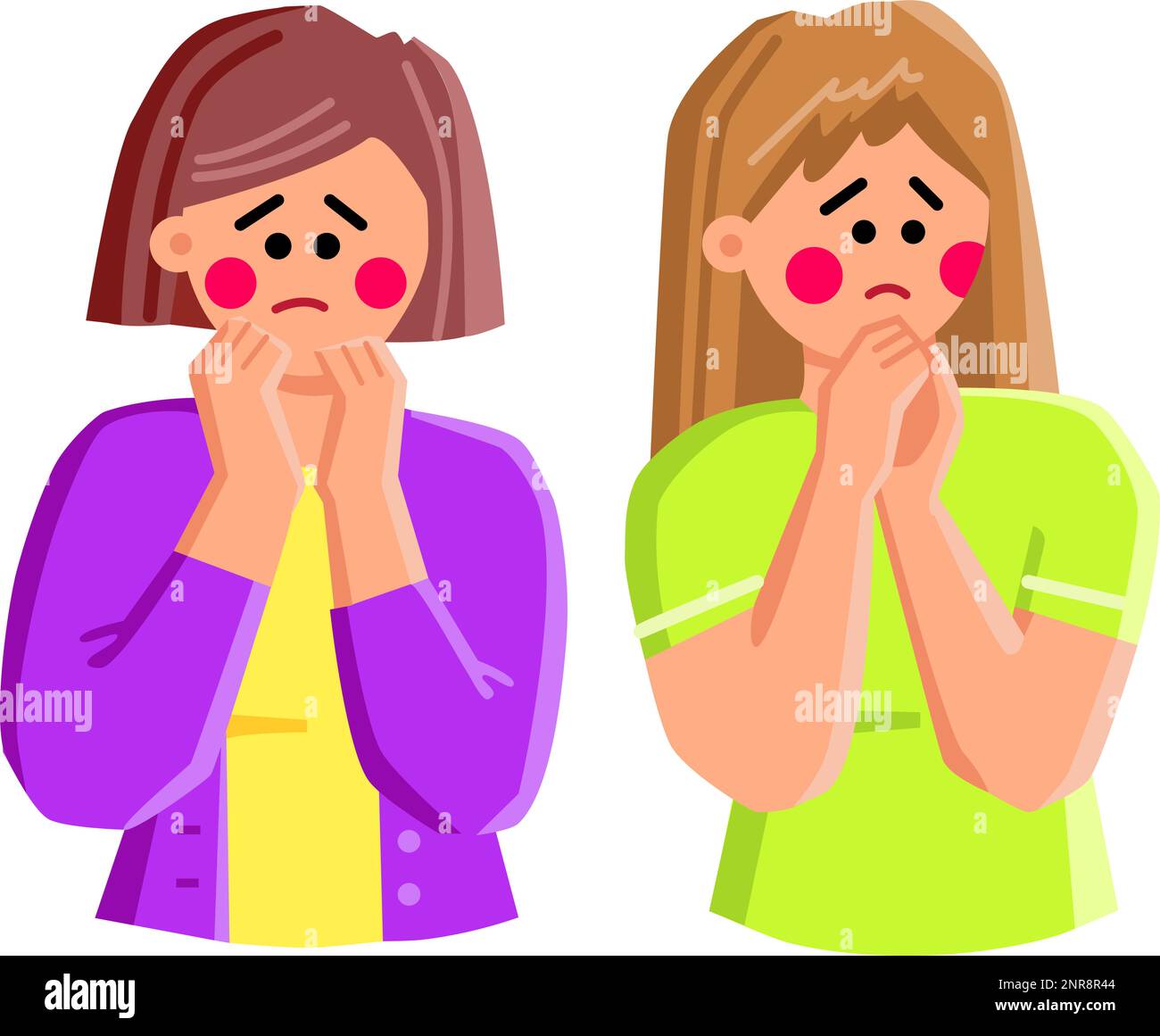 woman worried vector Stock Vector Image & Art - Alamy