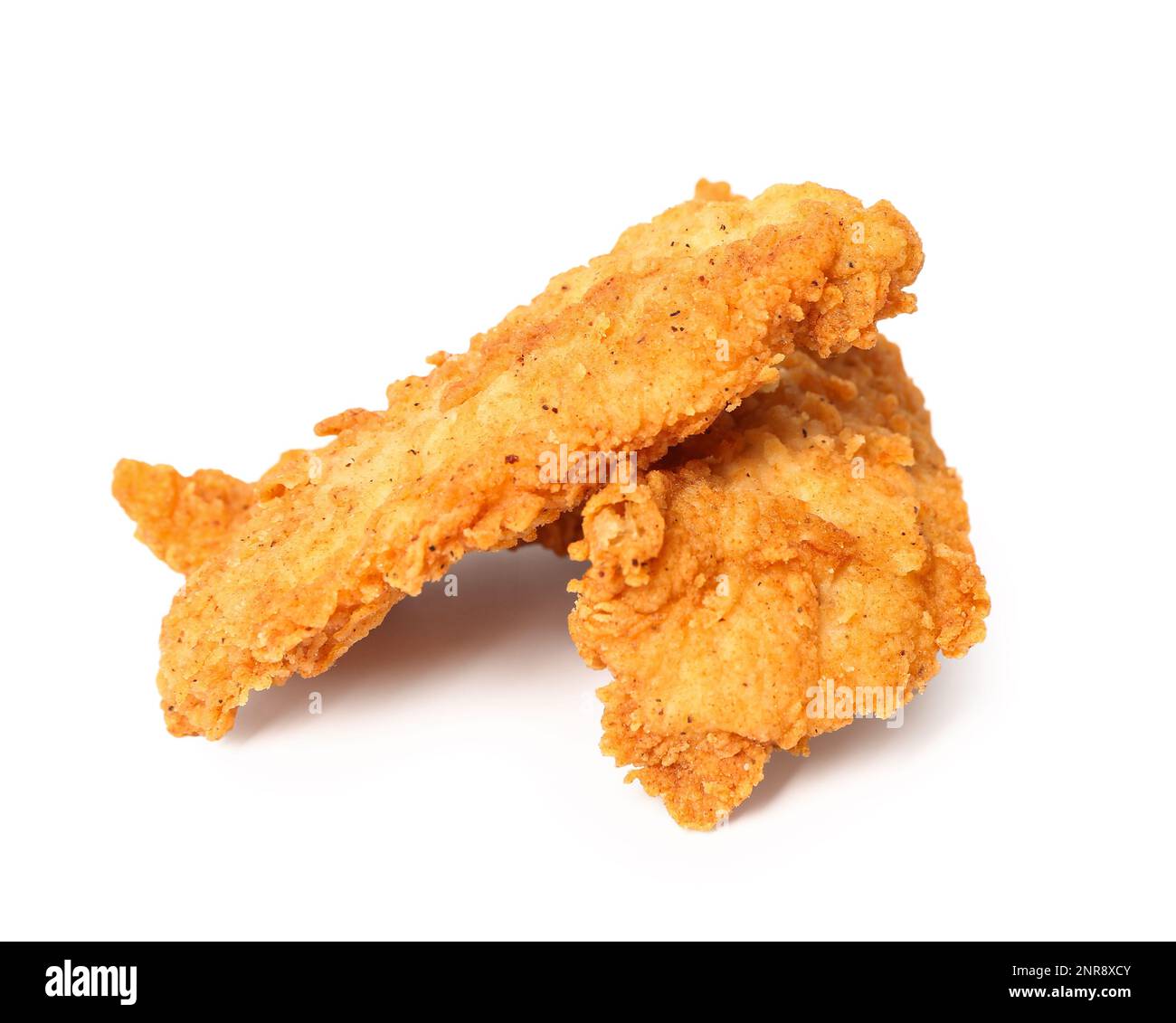 Tasty nuggets isolated on white background Stock Photo - Alamy