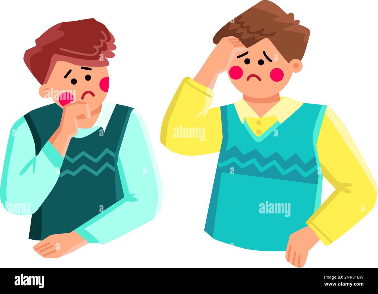 man worried vector Stock Vector Image & Art - Alamy