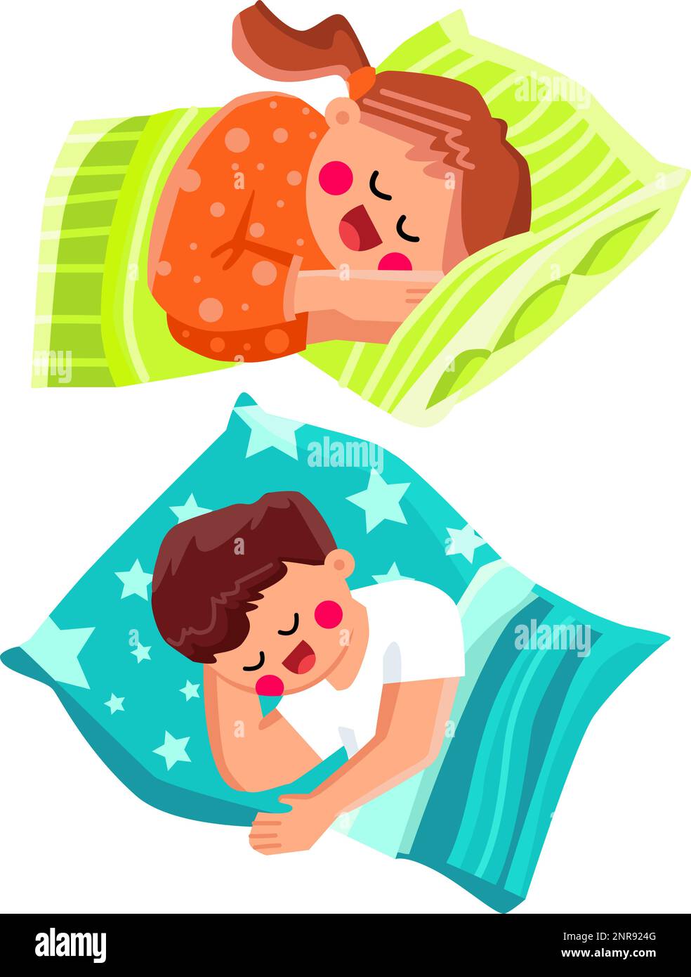 kid sleeping peaceful vector Stock Vector Image & Art - Alamy