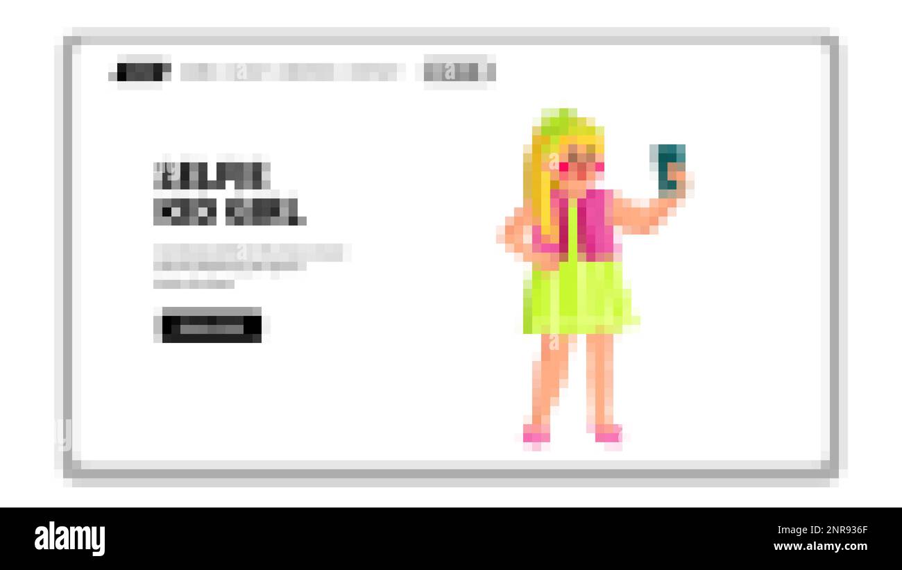 selfie kid girl vector Stock Vector Image & Art - Alamy