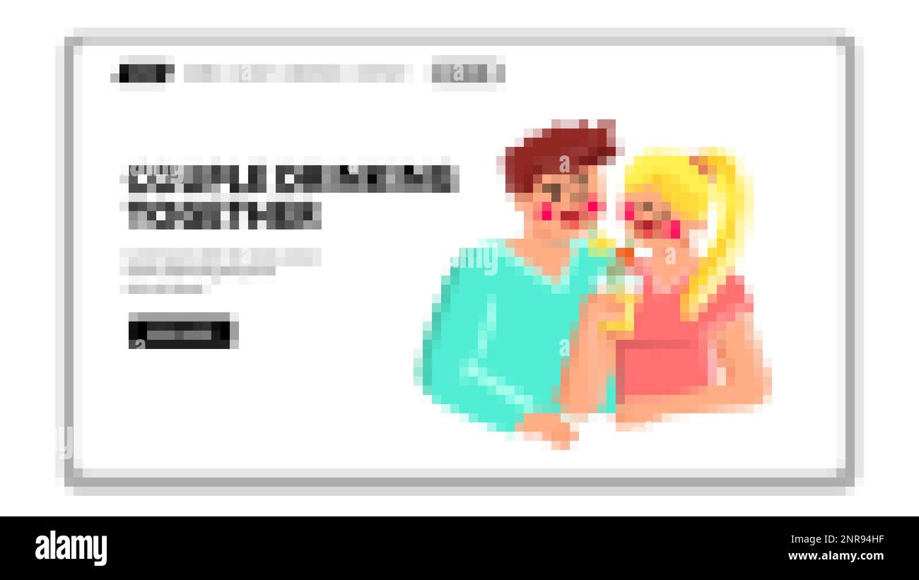 Women man drinking together Stock Vector Images - Alamy